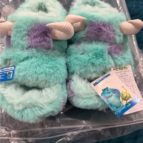 CROCS | Shoes | Crocs Monsters Inc Fuzzy Slippers | Poshmark